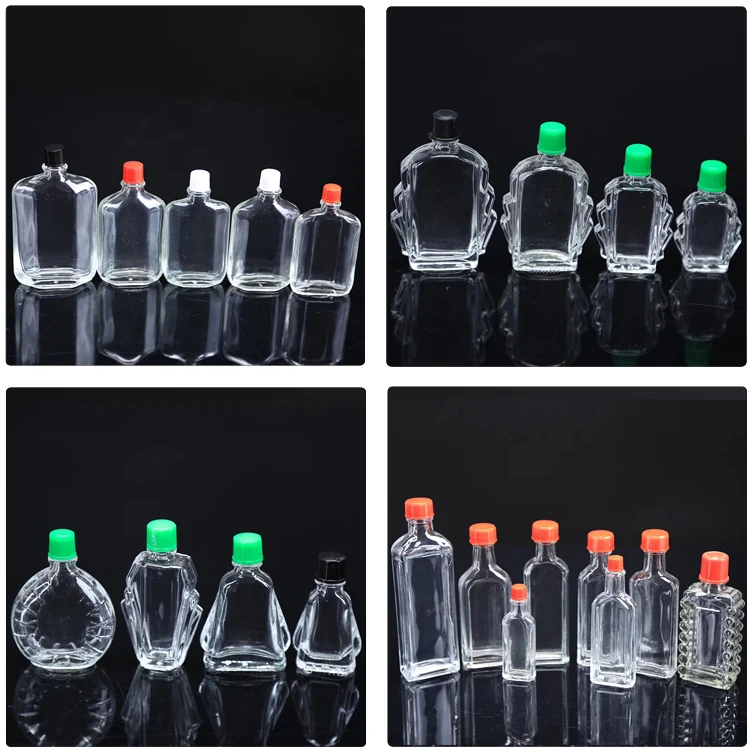 Clear 50ml Safflower Oil Glass Bottle Wind Medicated Oil Bottle For ...