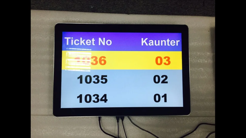 Coustomerized Counter Display And Main Led Or Lcd Display For Queue ...