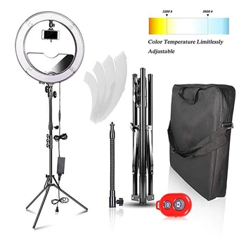 18inch Led Photo Studio Circle Light 5400k And 3200k Dimmable Led ...