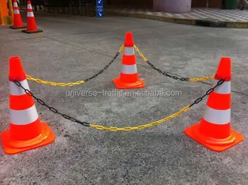 Yellow Barricade Chain/ Plastic Chain - Buy Coloured Plastic Chain ...