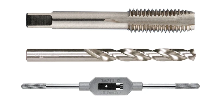 15pcs Alloy Steel Hand Tap and HSS Drill Bit Set for Steel