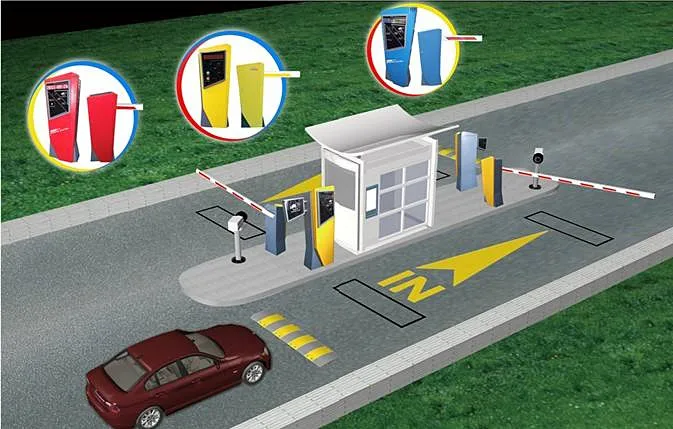 Security Parking Lot Sensor System With Ticket Box Car Parking Barrier ...