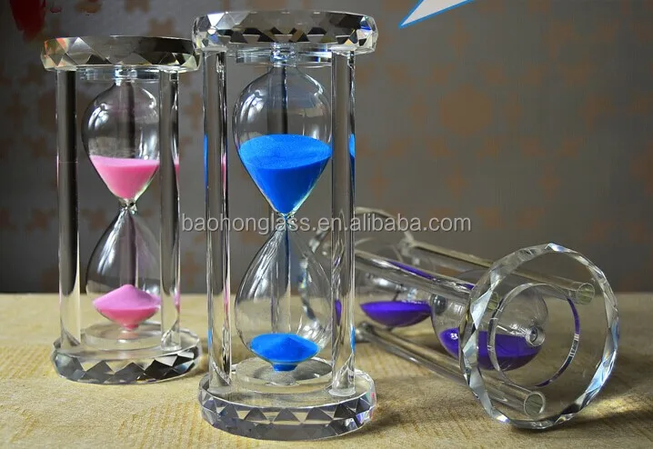 15 Min Colorful Handmade Crystal Hour Glass Crafts Wedding Souvenirs ...