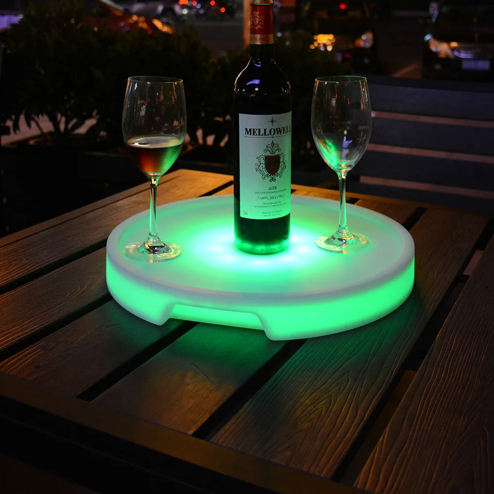 Plastic Led Cup Holder/led Service Tray/floating Pool Beer Bottle ...