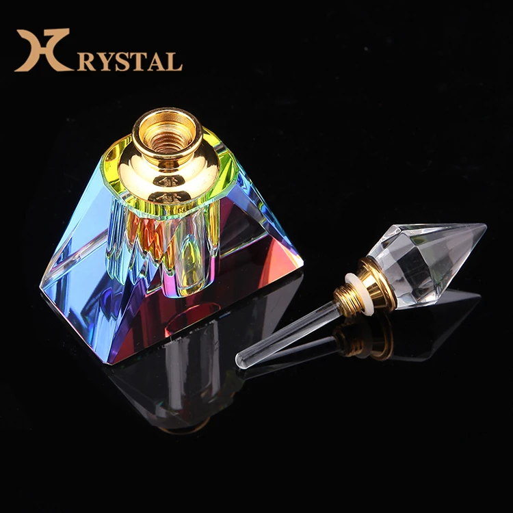 New Arrival Polished Clear Triangular Pyramid Crystal Perfume Bottle ...
