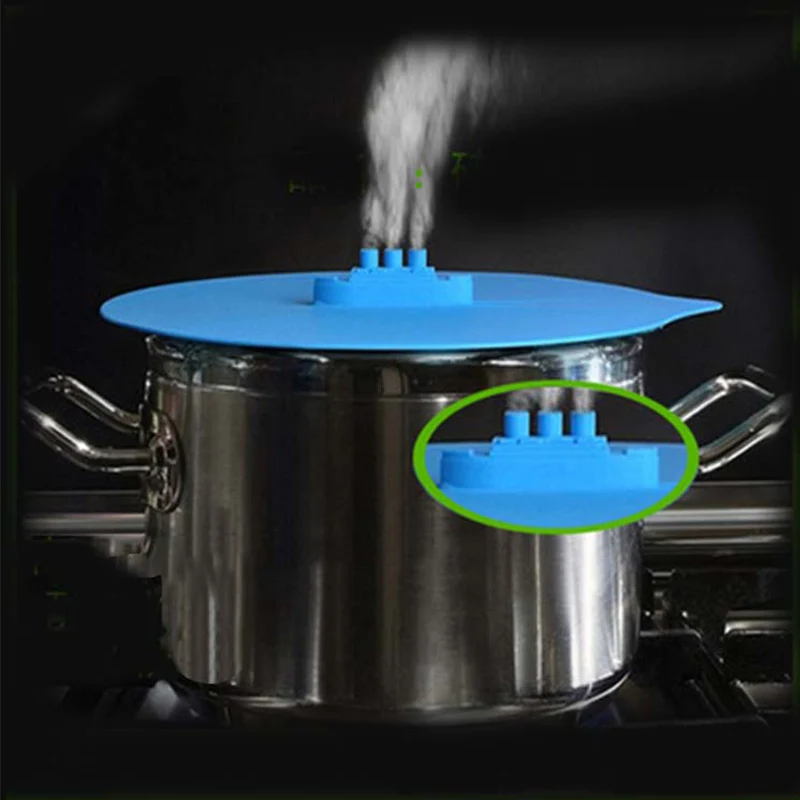 Silicone Steamship Pot Hot Cover/ Kitchen Silicone Stretch Steam Ship ...