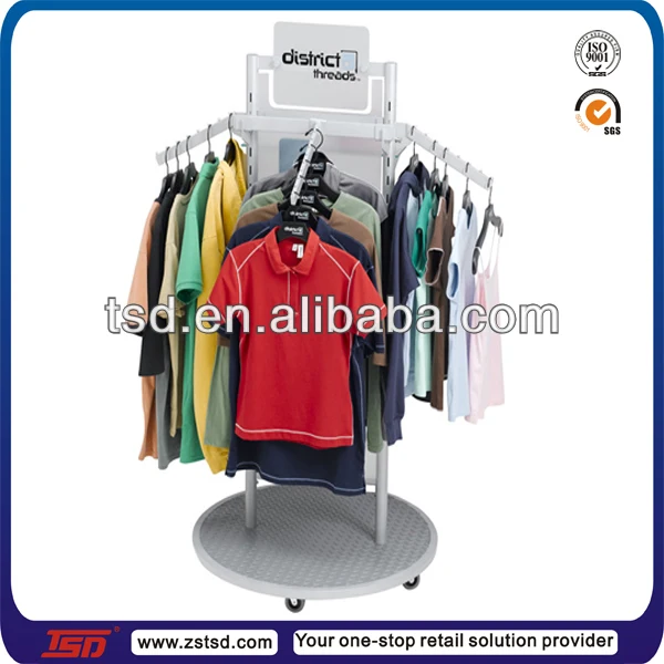 Tsd-w514 4 Way Clothing Display Rack,Wood Display Shelf Clothes,Wood ...