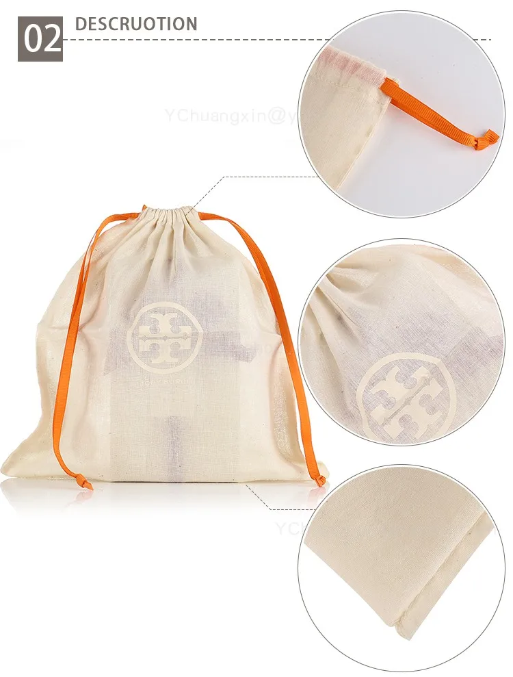 Customized Logo Printed Cotton Luxury Dust Bag - Buy Cotton Dust Bag ...