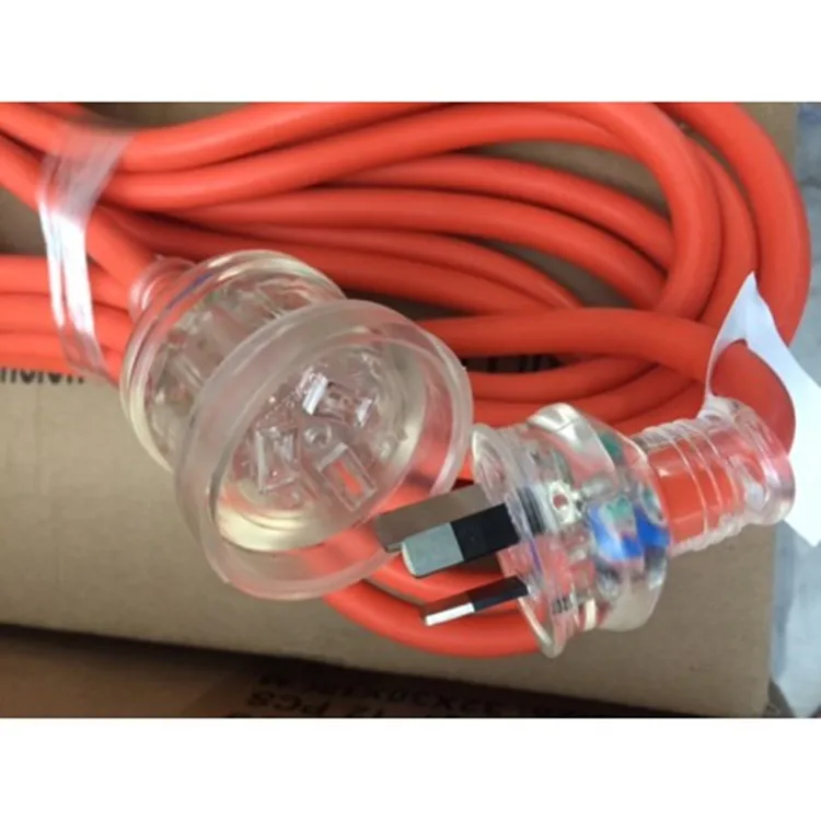 15 Amp Extension Cord 1m - Heavy Duty & Transparent