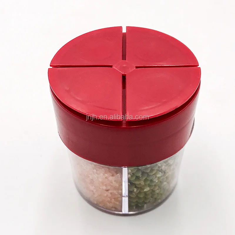 100ml Plastic Multi Chamber Spice Jar Spice Storage/4 In 1mini Multi ...