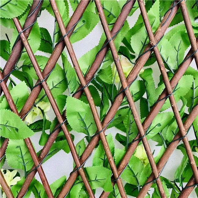Artificial Flowers and Foliage Leaf Wall Expanding Willow Trellis