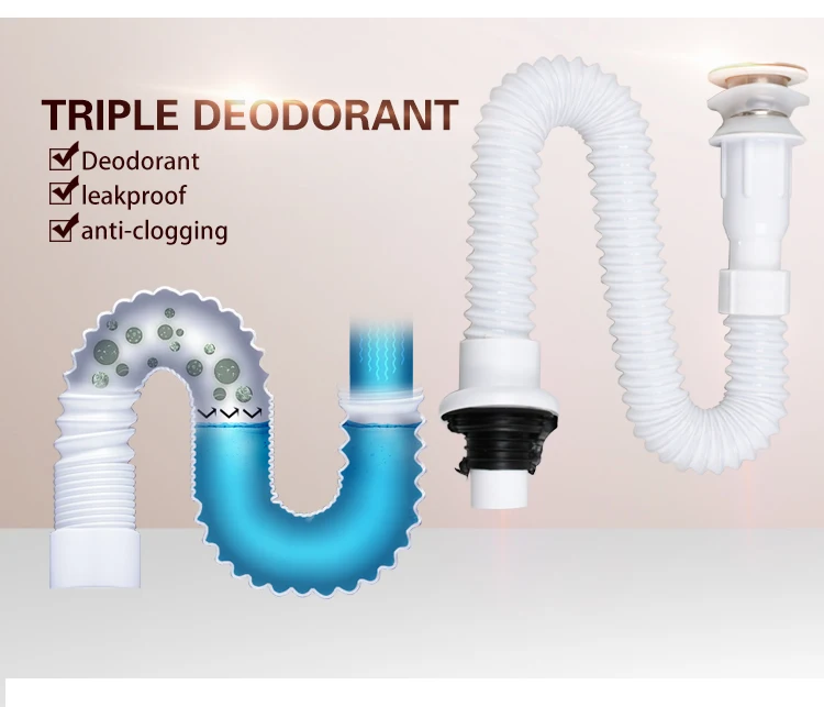 Stainless Steel Head Magic Waste Pipe Flexible Sewer Pipe - Buy Waste ...