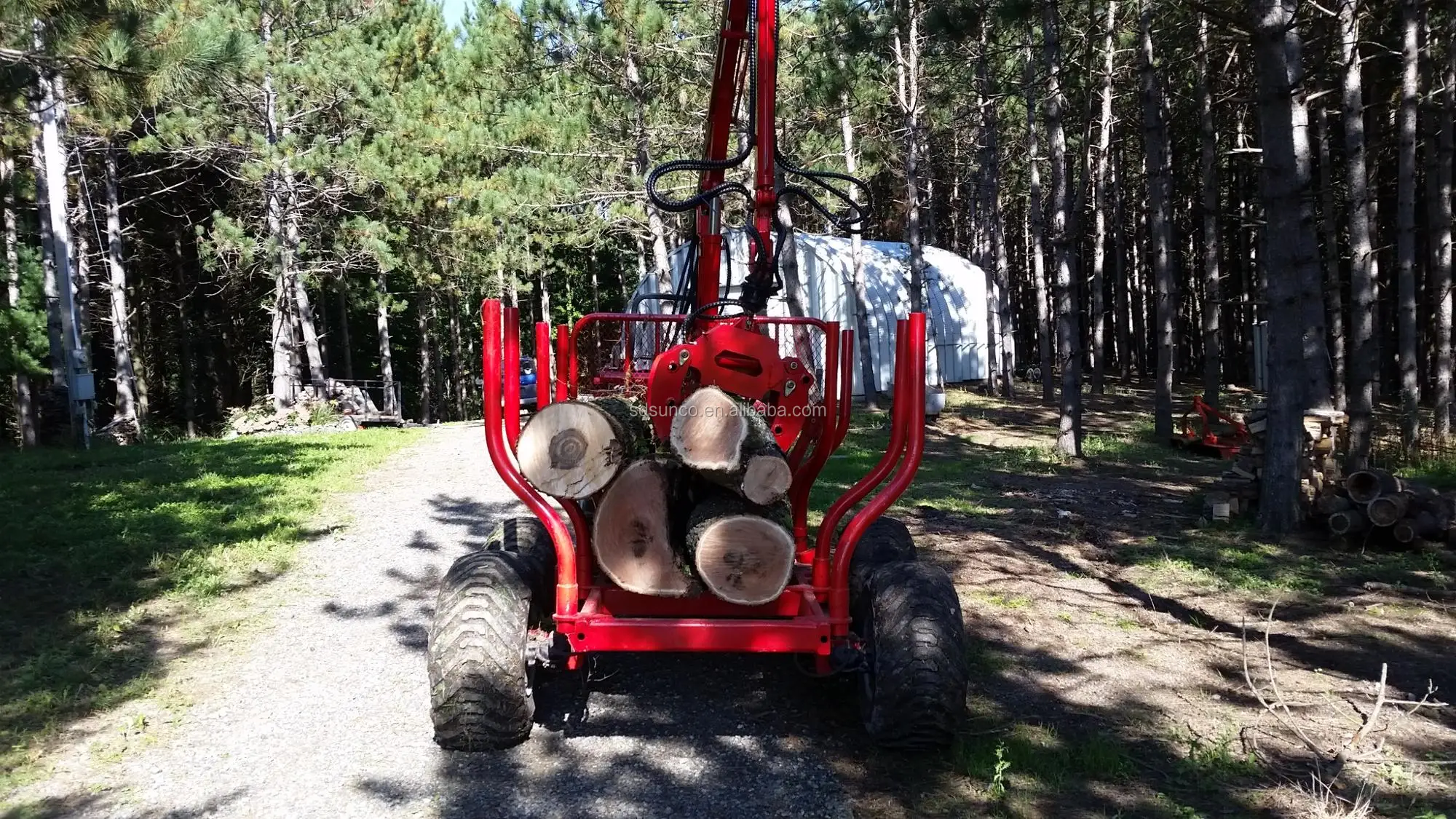ATV Log Loader with Trailer - Efficient Log Handling