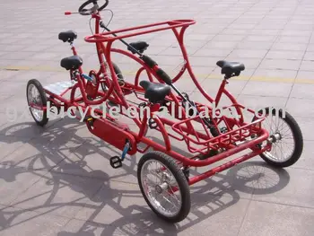 Red Five People Surrey Bike - Buy 5 People Surrey Bicycle,Four-wheel ...