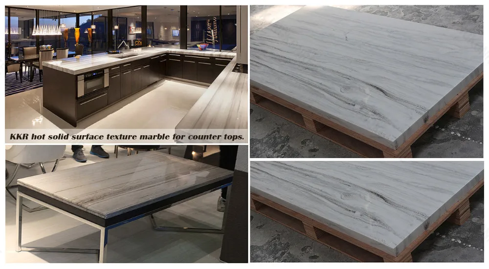 Textured Marble Polystone Solid Surface For Kitchen Countertops - Buy Polystone Solid Surface ...