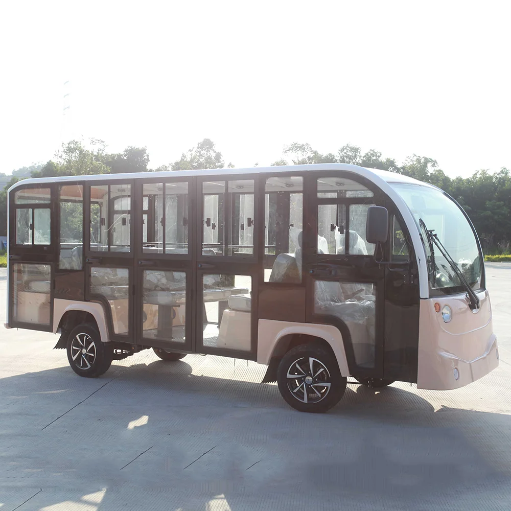 Modern Electric Tour Shuttle Bus - 14 Passengers, 70km Range