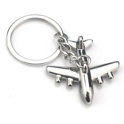 Wholesale Custom Metal Zinc Alloy Airplane Key Chains
