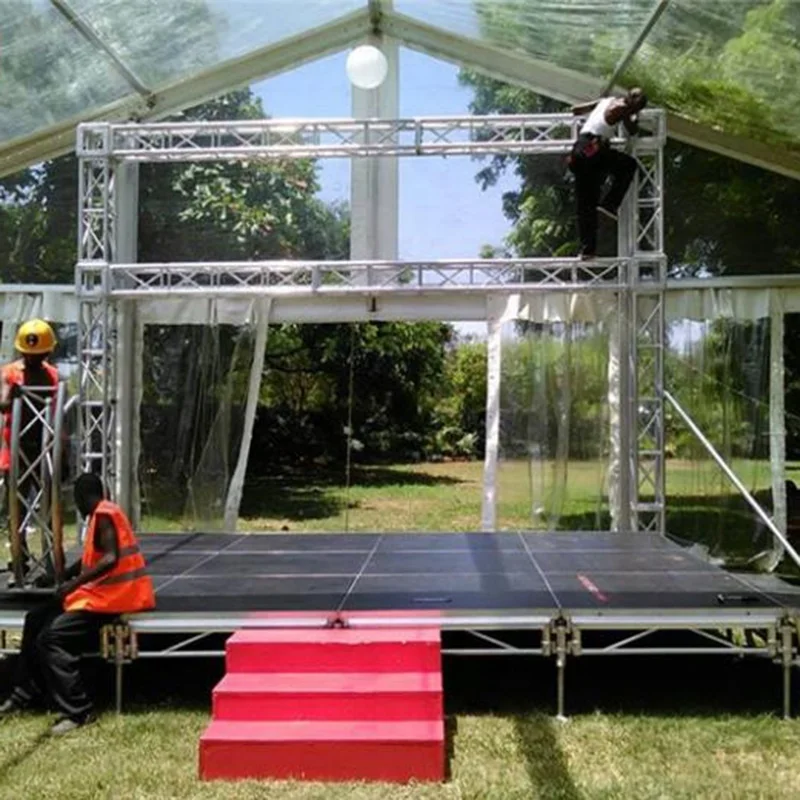 Aluminum Lighting Stage Box Truss Aluminum Alloy Folding Crowd Control ...