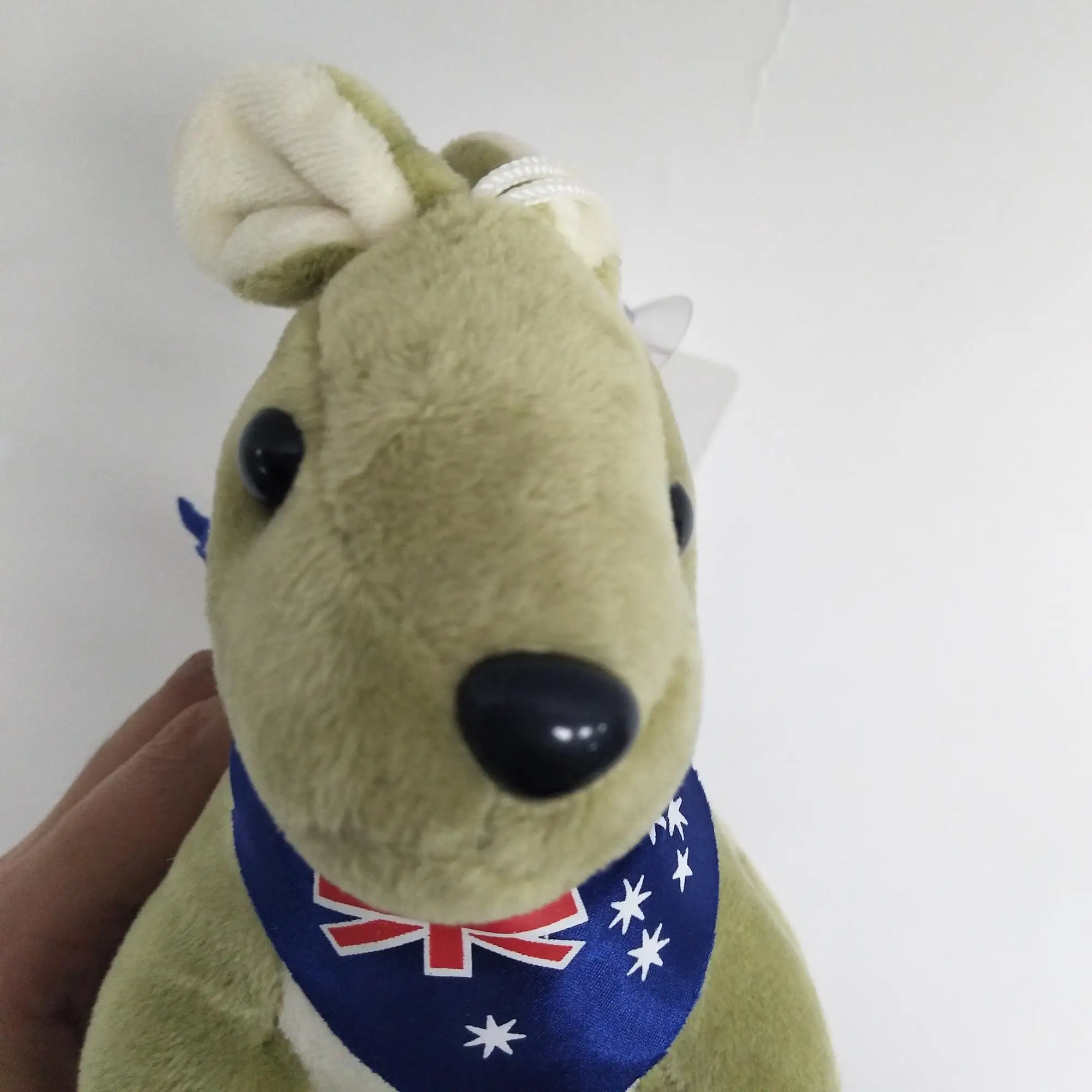 30cm Stuffed Blue Kangaroo Plush Soft Toy With Baby And Scarf - Buy ...