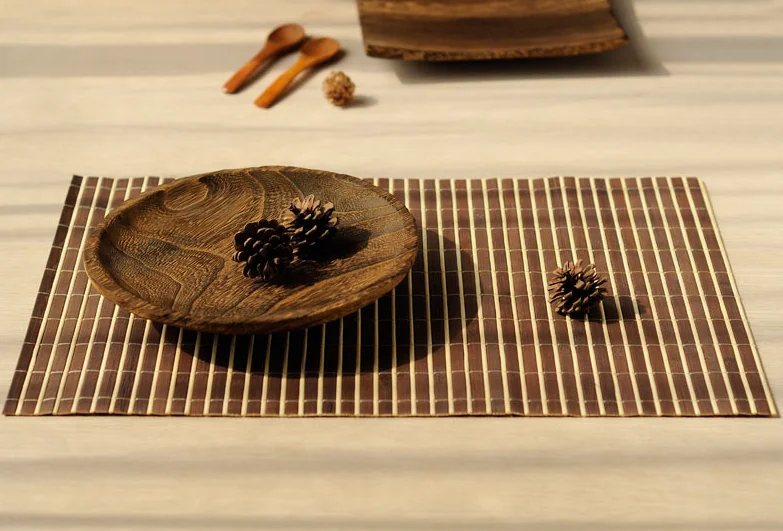 Colorful Custom Rectangle Print Lacquered Bamboo Placemats For Dining ...