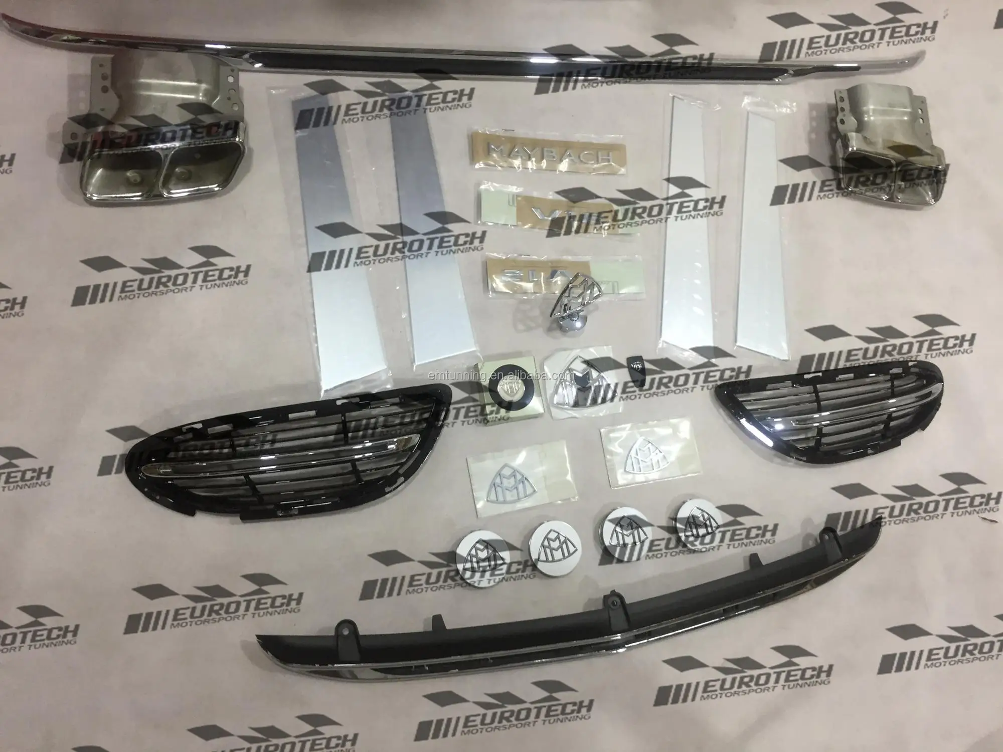 High Quality S-class W222 Maybach Style Body Kit Grille Side Skirts ...