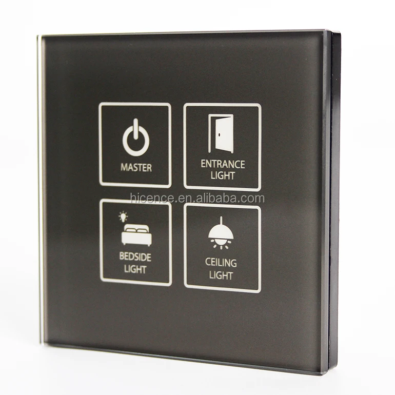 Latest Design Modbus Hotel Networked Touch Sensitive Light Switch