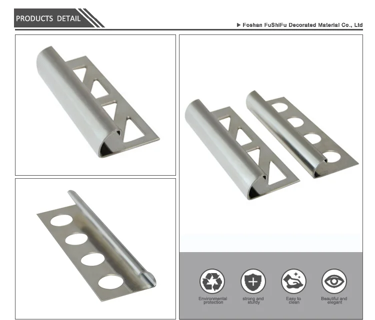 Ceramic Angles Stainless Steel Interior Wall Tile Trim - Buy Wall Tile ...