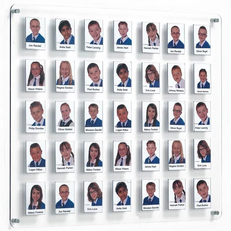 Clear Acrylic Staff Photo Boards Display Board With Pockets - Buy Staff ...