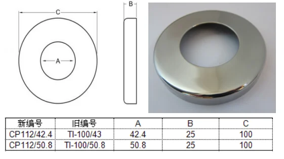 Railing Post Base Plate Escutcheon Flange Cover 2 Piece