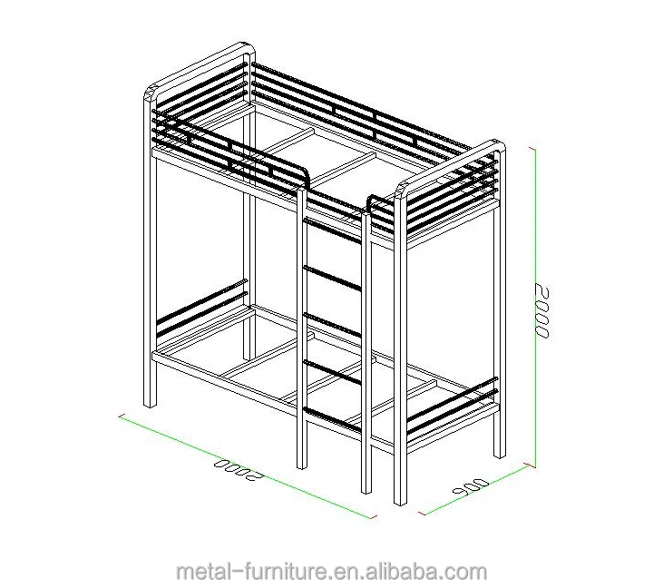 Twin Over Twin Queen Size Heavy Duty Double Futon Black Mental Iron ...