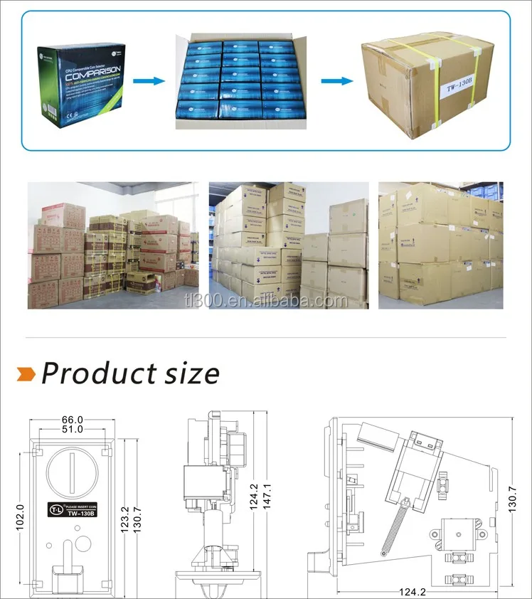 Tl Coin Selector,Coin Acceptor Tw-130b With Metal Panel - Buy Coin ...