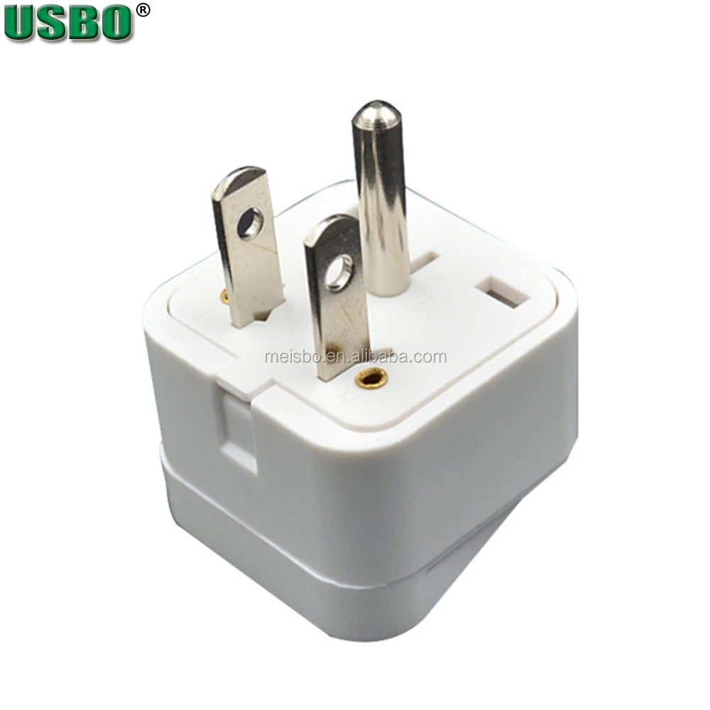 Universal 250v 10a Power Adaptor Plug Type B for US Travel