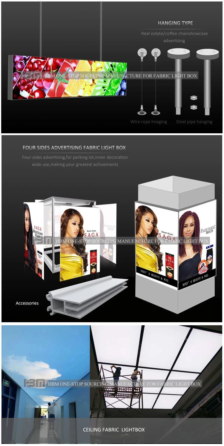 LED Backlight Poster Frame Wall Light Box - Thin & Bright