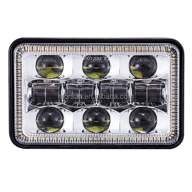 Universal 4x6 45w Led Rectangular Sealed Beam Headlight Assembly With ...