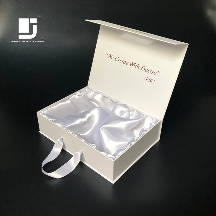 White Handbag Packaging Luxury Box With Gold Logo - Buy Box With Gold ...