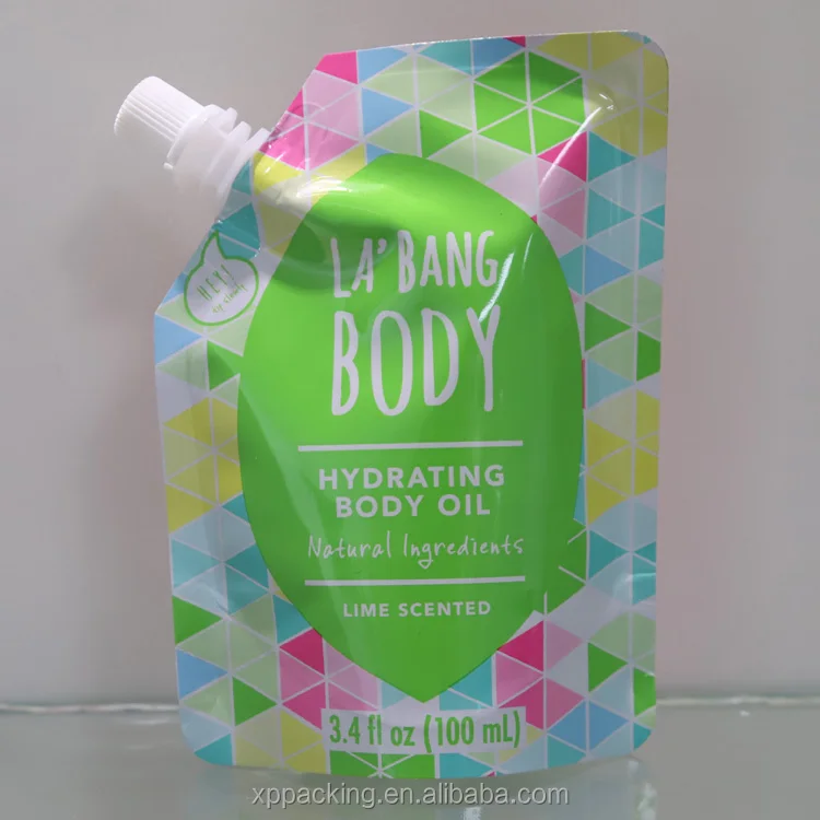 Custom Hydrating Body Oil Packaging 250ml 100ml Spout Pouch - Buy 100ml ...