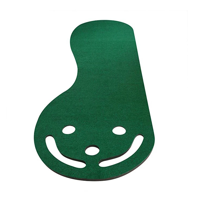 Kidney-shaped Rubber Base Golf Putting Mat Indoor Mini Golf Putting ...