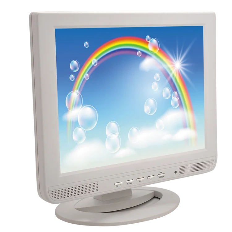 White Color 15 Inch LCD TV Monitors - DETAIK OEM Quality