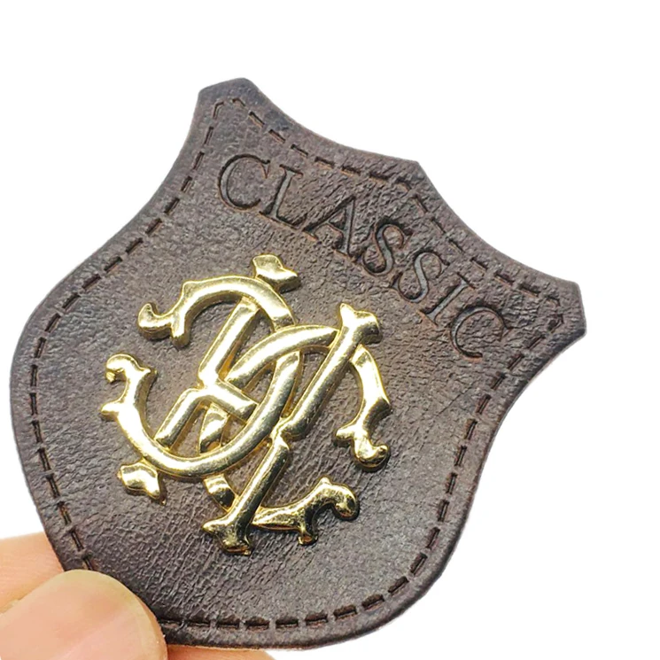 New Design Custom Debossed Name Pu Fake Leather Jeans Clothing Patch ...