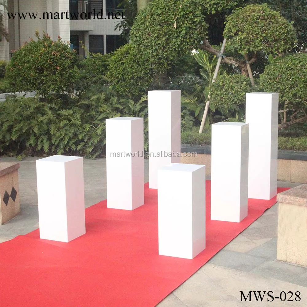 Weißer Acryl Quadratischer Säulen Ständer Display Sockel Für Hochzeit ...