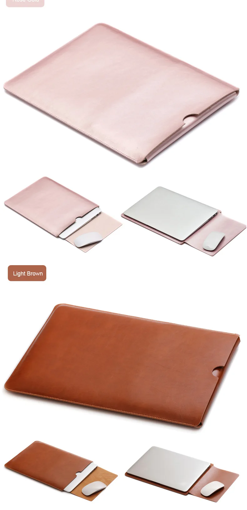 Eco-Friendly Slim Shockproof PU Leather Bag Custom Logo Protective Case ...