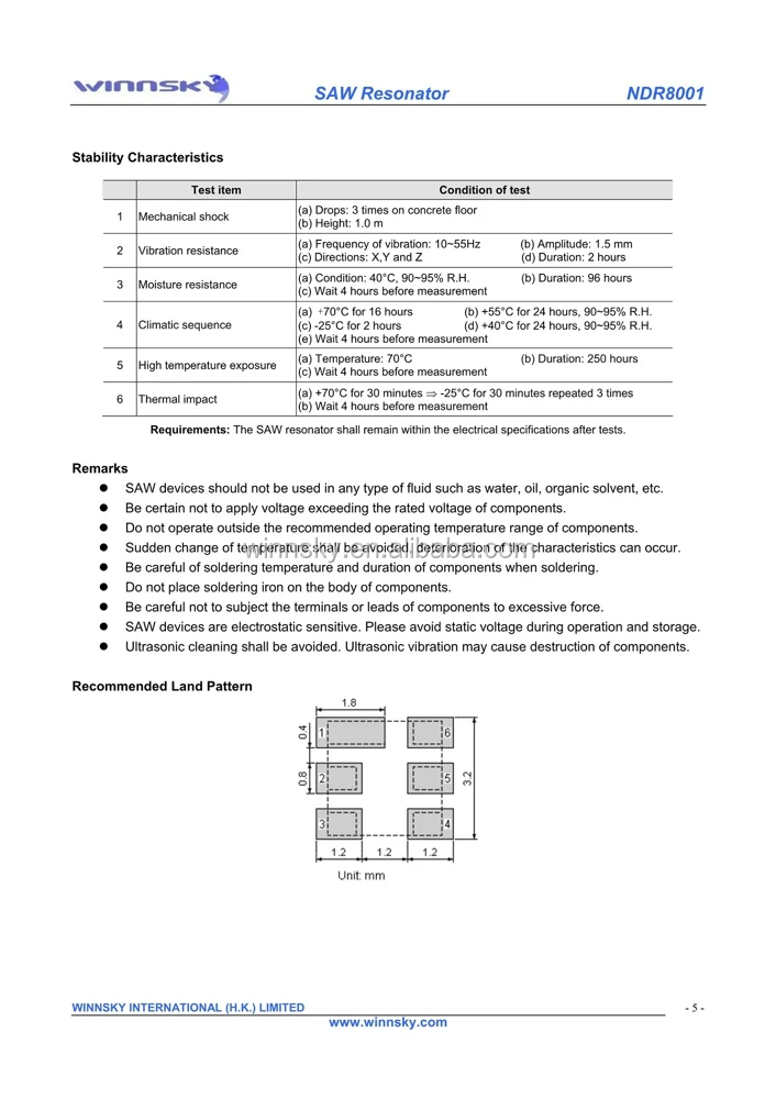 WINNSKY 868.3mhz SAW Resonator - Precision for Remote Control