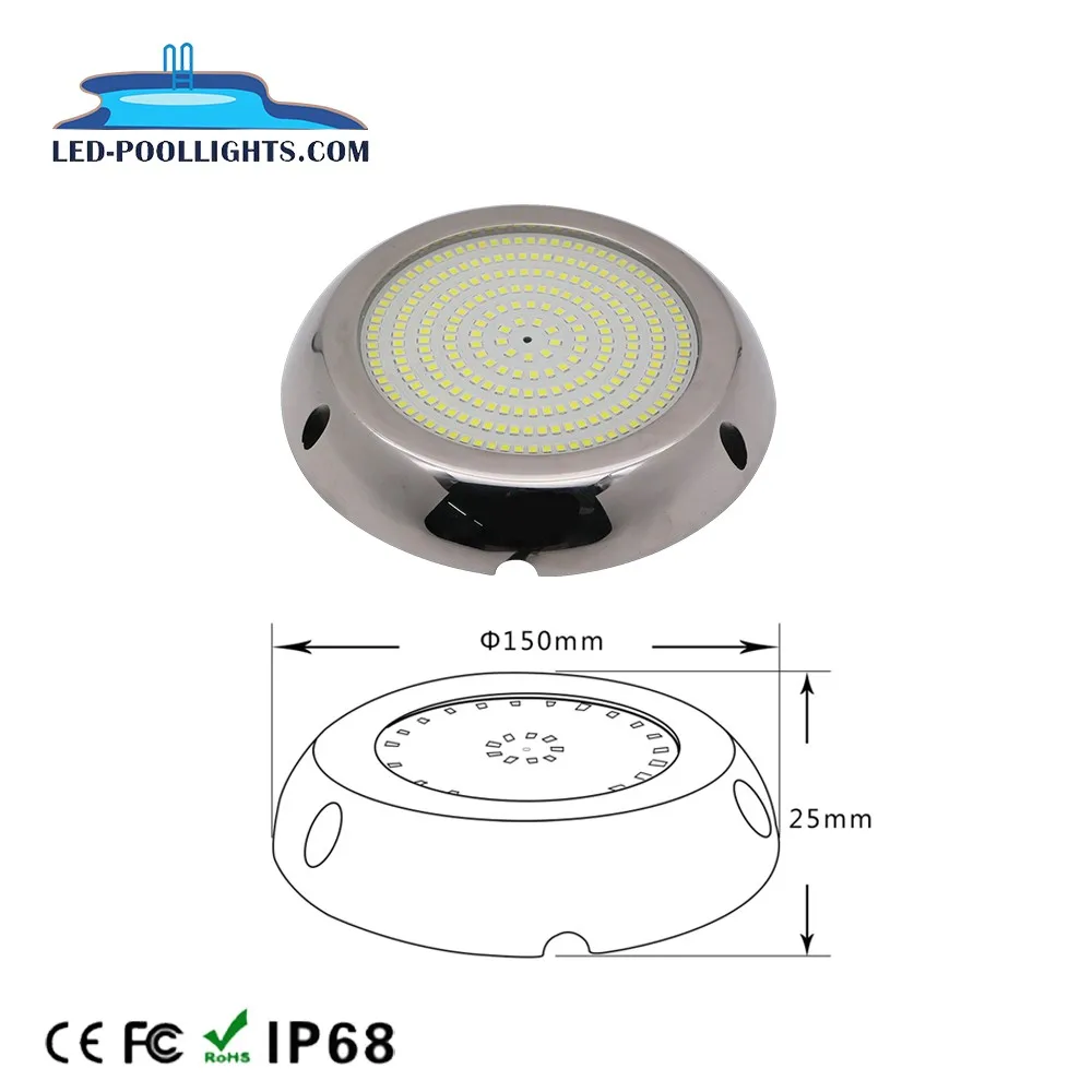 Ip68 6w-18w 316ss Resin Filled Led Surface Mounted Swimming Pool Underwater Light - Buy Led ...