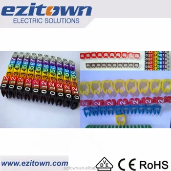 Kn Pom Customized Colorful Plastic Electrical Cable Numbering Labels ...