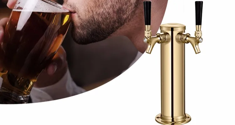 Talos 3" Beer Column Tower Double Chrome Tower Stainless Steel Draft ...