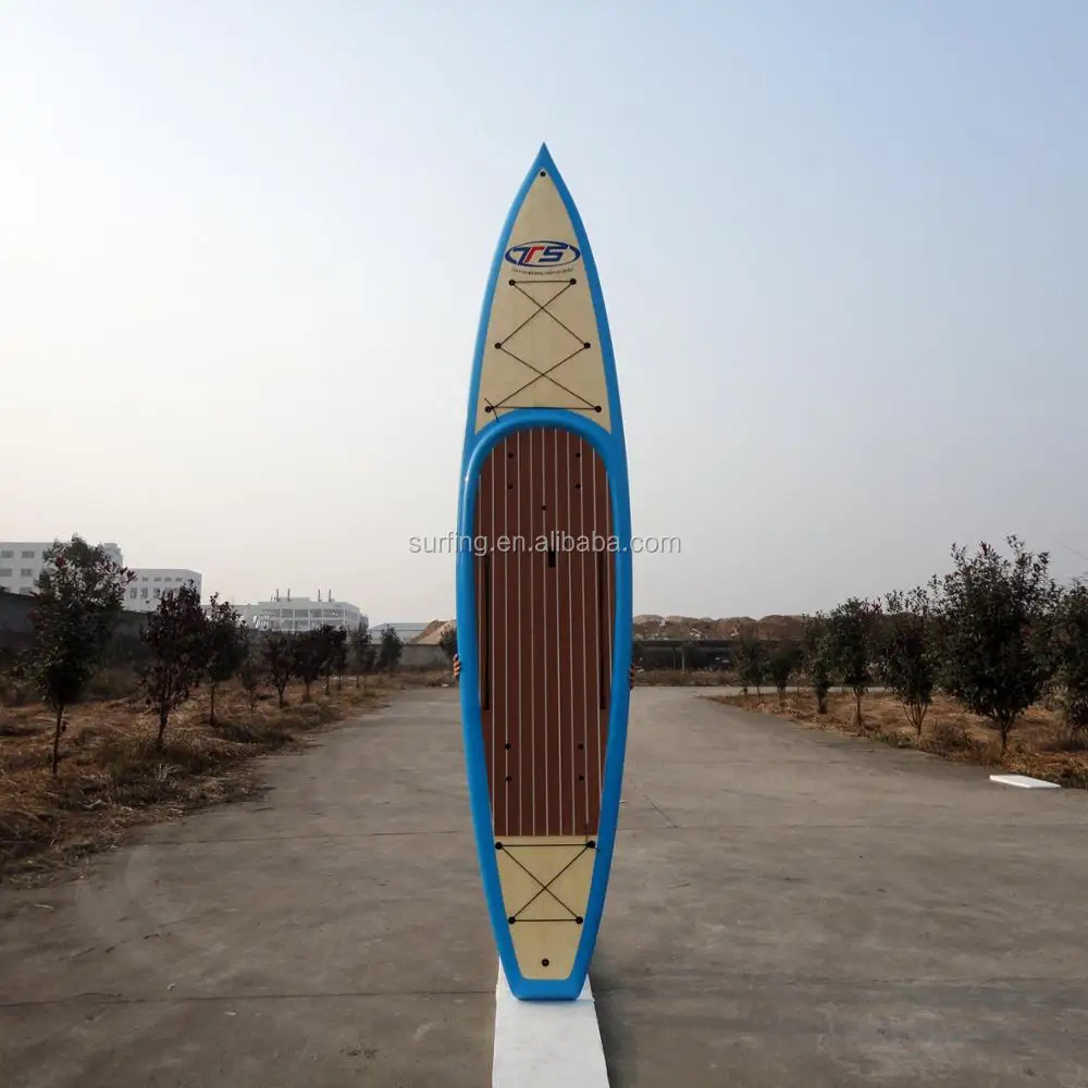 High Speed Durable Bamboo Veneer Sup Race Paddle Board - Buy Race ...