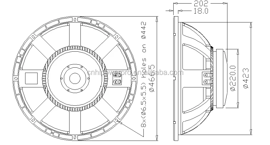 18 Inch Professional Speaker With 4 Inch Voice Coil,8 Ohm 700w Rms ...