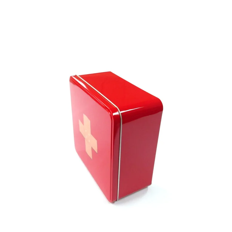 Custom Square First-Aid Kit Tin Box - Durable & Versatile