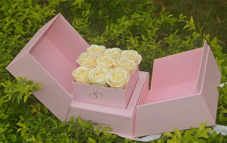 Custom Printing Design Cardboard Gift Flower Box Packaging
