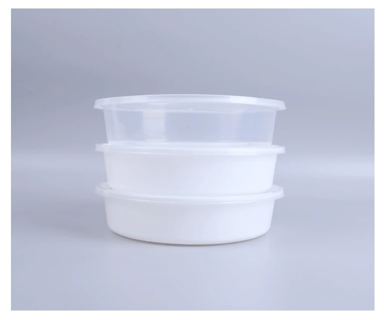 Take Away Plate Round Bowl Container Disposable Plastic Food Delivery ...